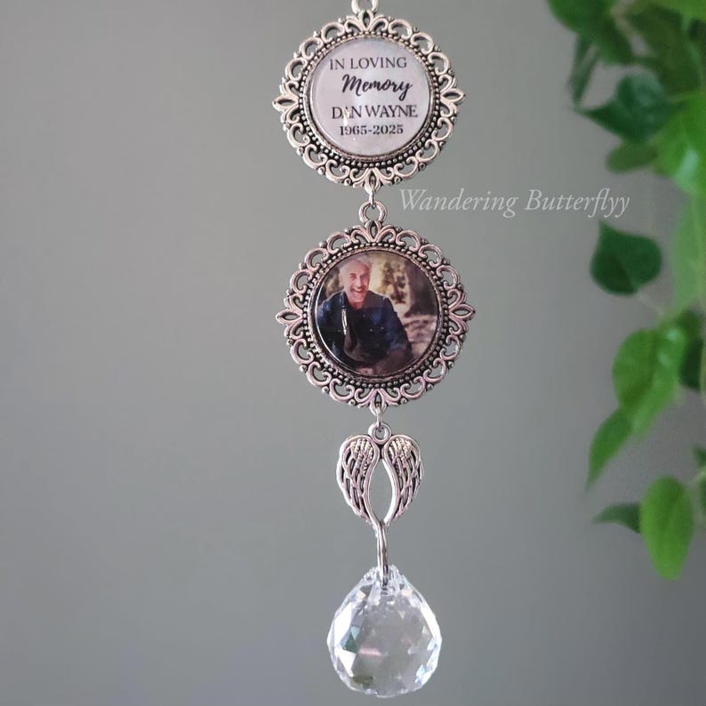 Parent Loss Memorial, in Memory Of, Photo Car Charm, Uncle Memorial ...