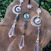 Cat Car Charm, Boho Moon Decor, Moon Suncatcher, Crystal Car Charm, Cat ...