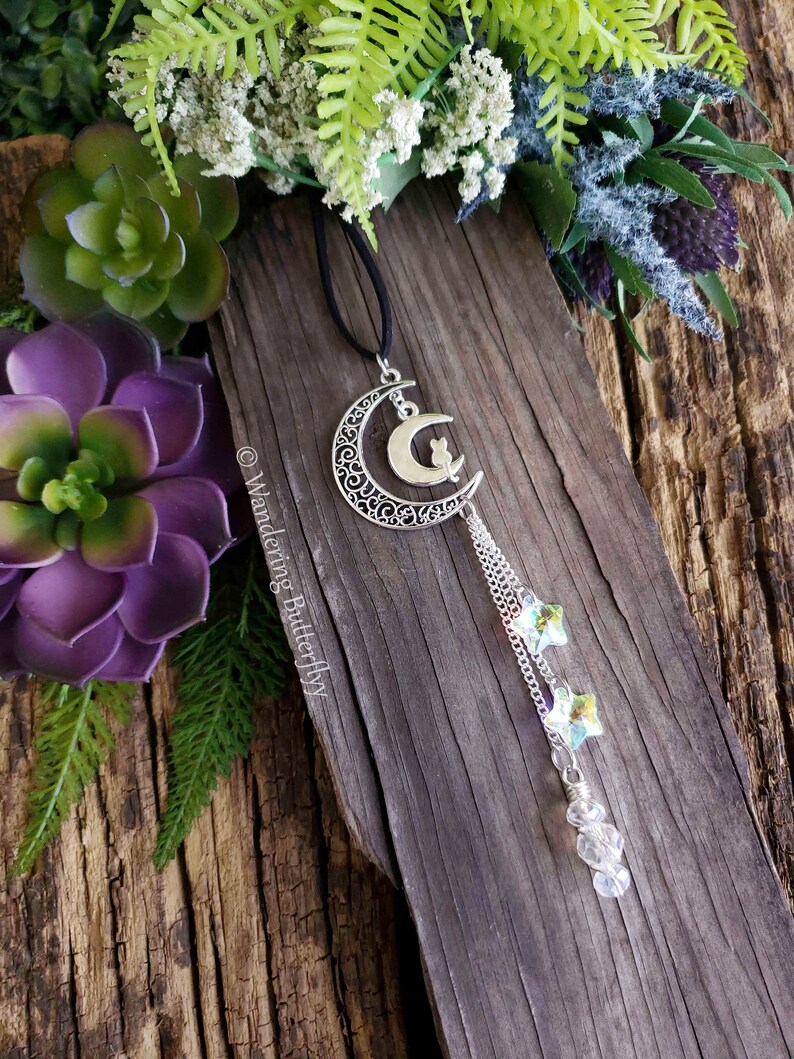 Cat Car Decor, Moon Car Charm, Boho Car Accessories, Witchy Car Charm ...
