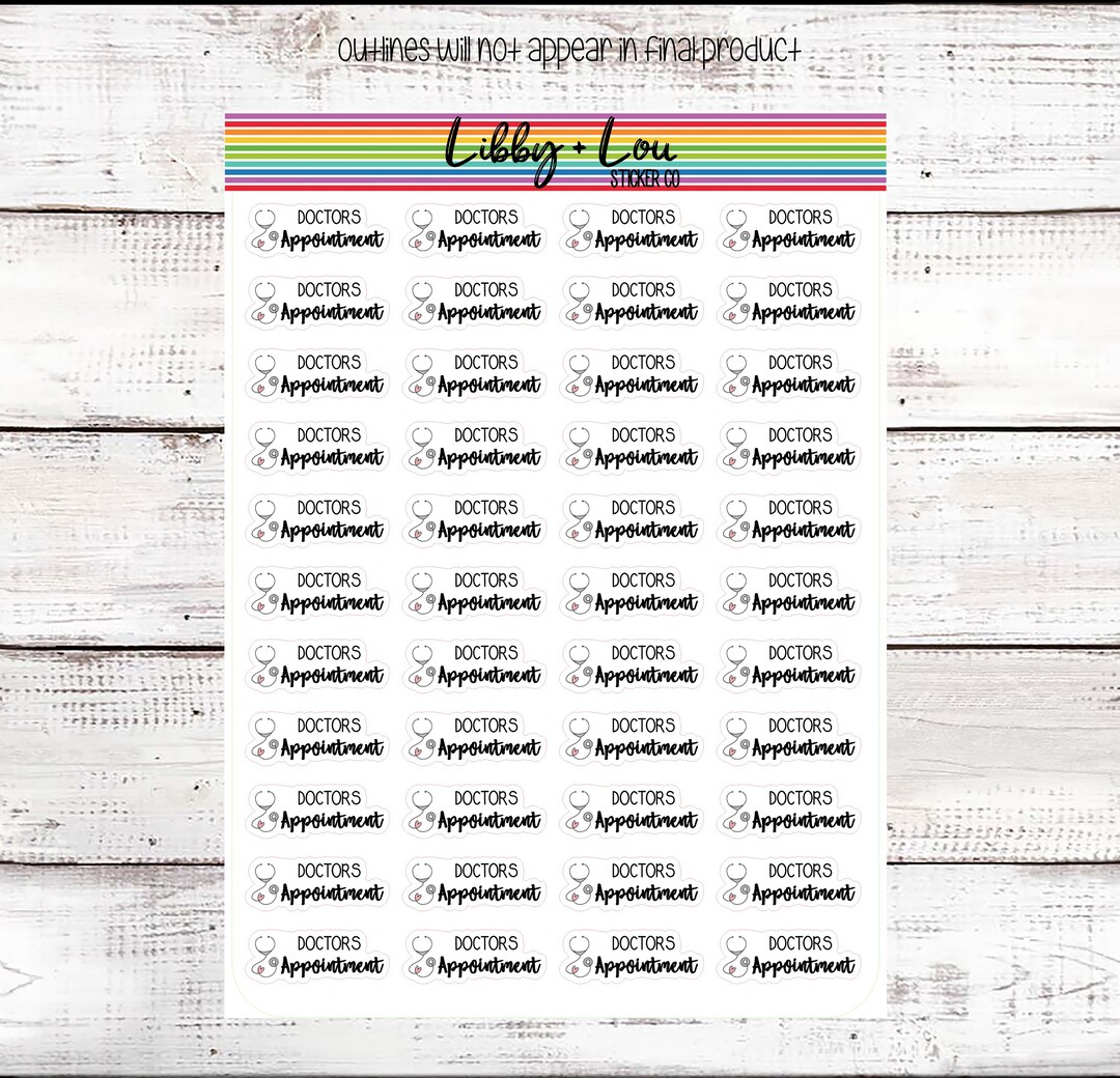 Doctors Appointment Planner Sticker | Pediatrician Appointments ...