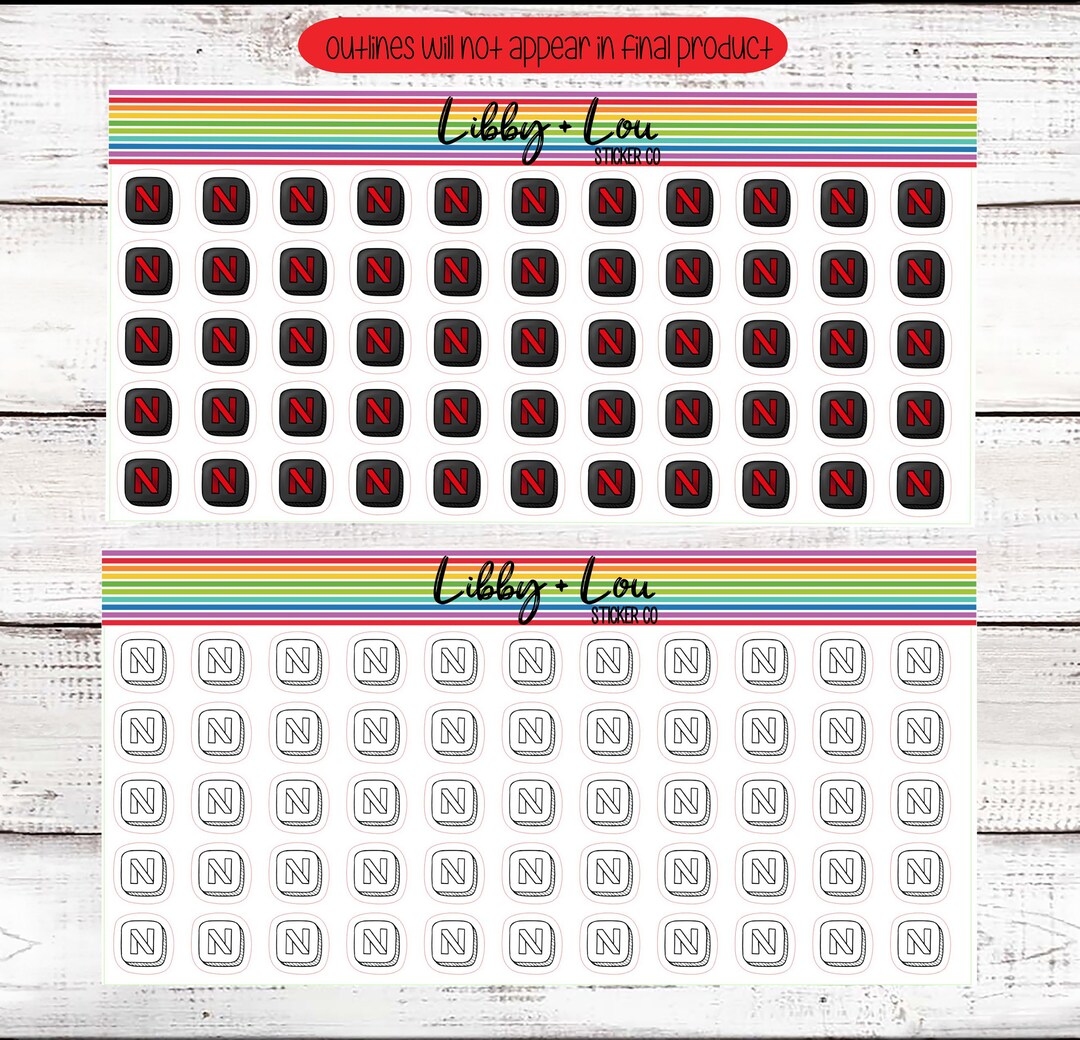 Netflix Planner Sticker | Tv Show Sticker | Movie Sticker ...