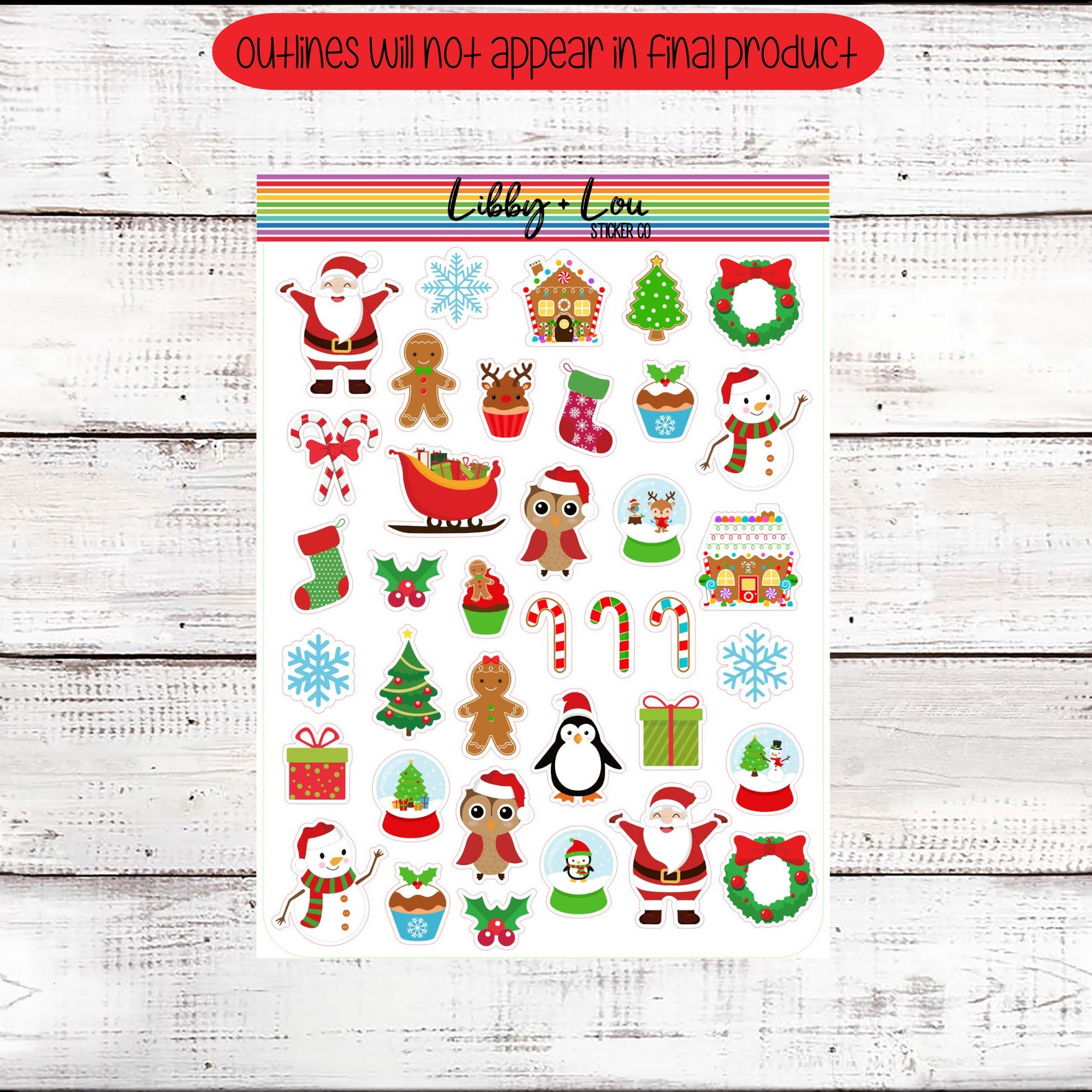 Christmas Planner Stickers Decorative Sticker | Etsy