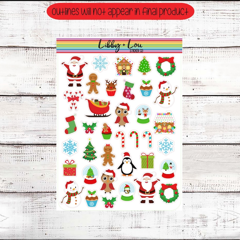 Christmas Planner Stickers Decorative Sticker - Etsy