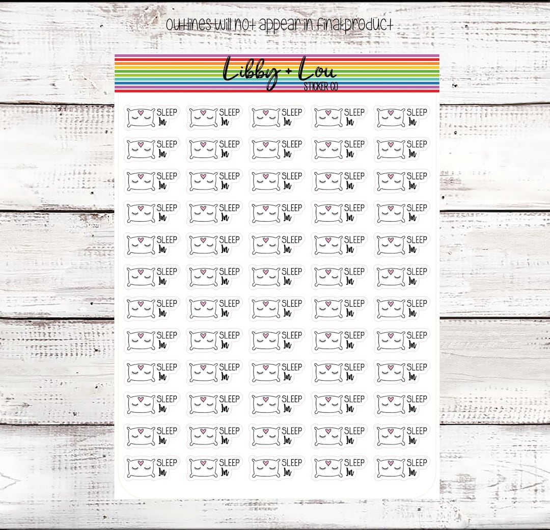 Sleep in Planner Sticker | Libby and Lou Sticker Co - Etsy