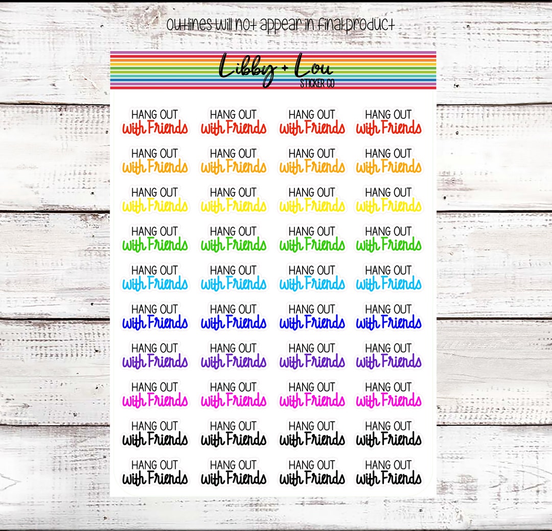 Hang Out With Friends Planner Sticker | Lunch Date | Coffee Date | A5 ...