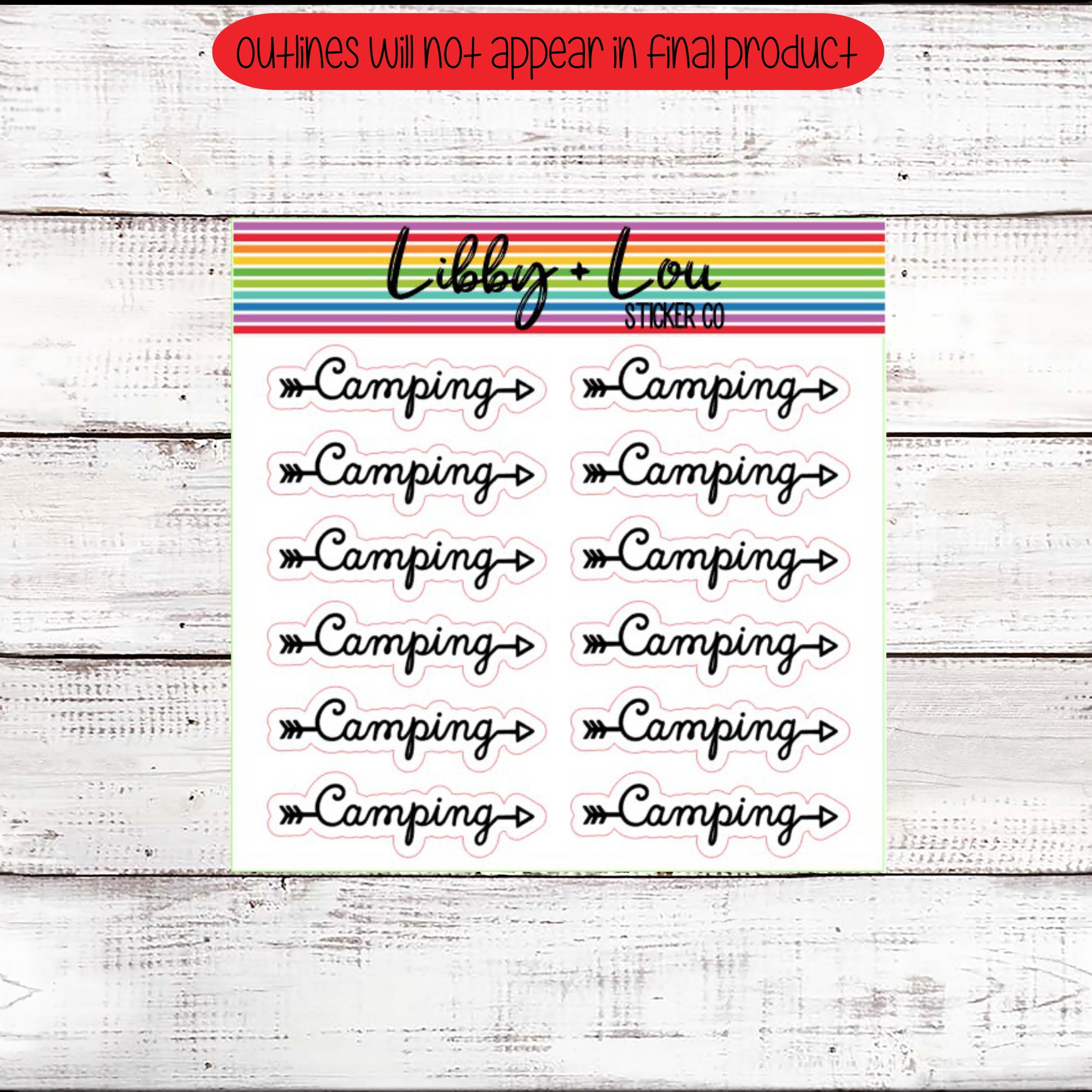 Planner Stickers Camping Vacation Packing Sticker - Etsy