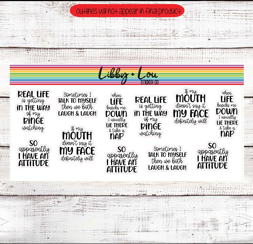 Sassy Planner Sticker | Funny Quotes Sicker | Neutral Stickers ...