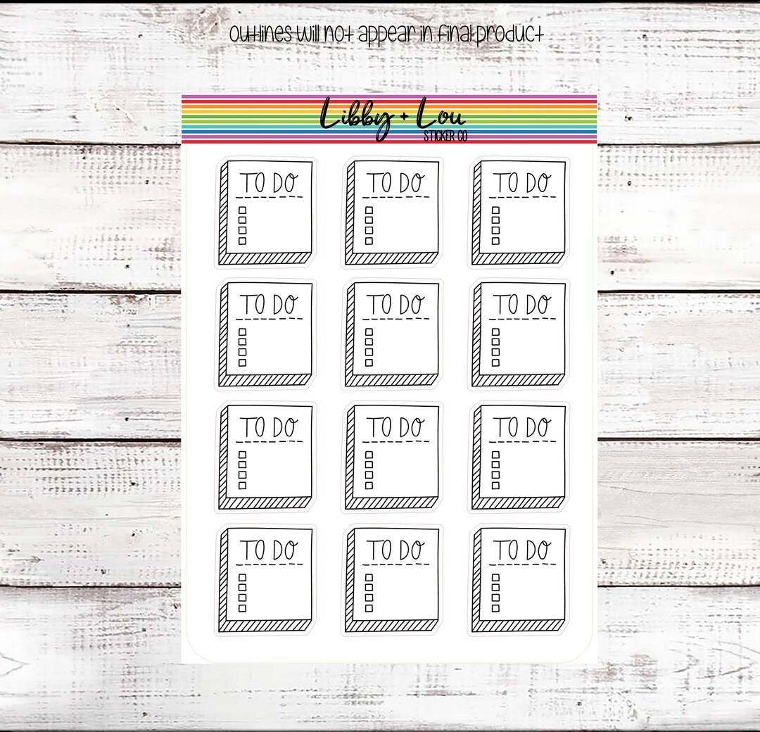 To Do List Doodle Planner Sticker | Neutral Sticker | Bullet Journal ...