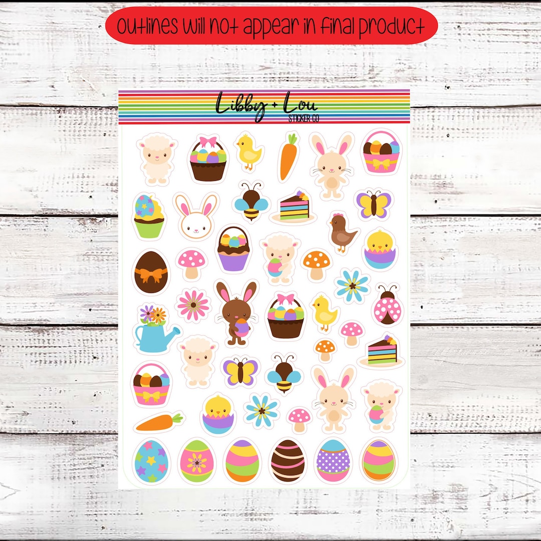 Easter Planner Stickers | Easter Egg Stickers | Decorative Sticker ...