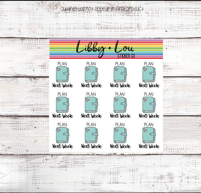 Plan Next Week Planner Sticker | Vertical Planner | Horizontal Planner ...