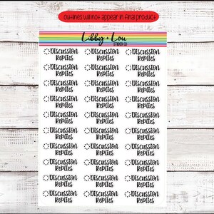 Planner Sticker | Discussion + Discussion Responses | Online College ...