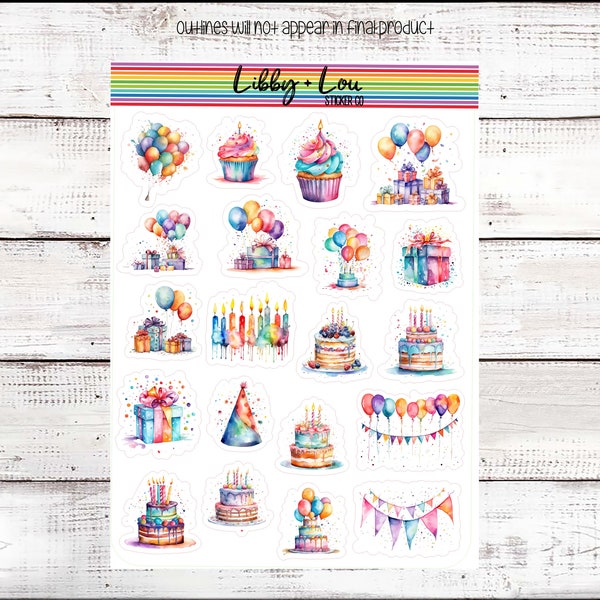Birthday Planner Stickers - Etsy