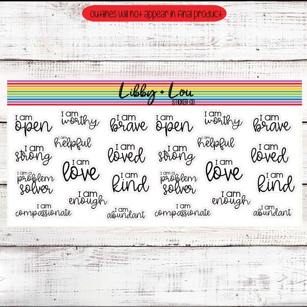 Positive Statements Stickers - Etsy