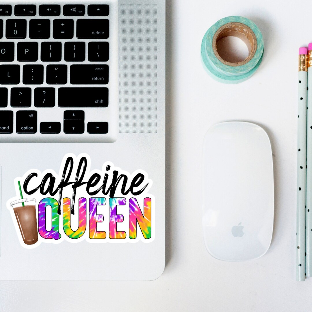 Coffee Caffeine Queen Vinyl Decal Die Cut Sticker Tie Dye - Etsy