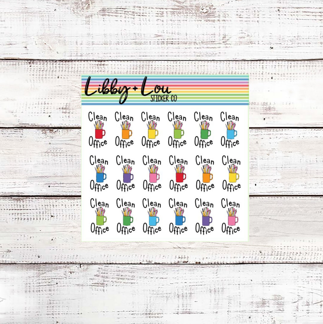 Clean Office Planner Sticker | Work Sticker | Home Office | Craft Room ...