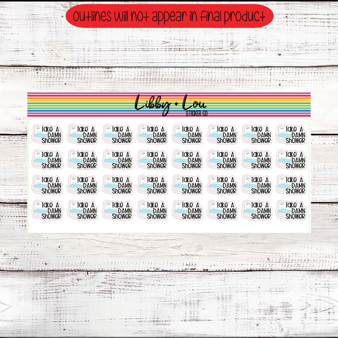 Shower Planner Sticker Funny Sticker Habit Tracker A5 | Etsy