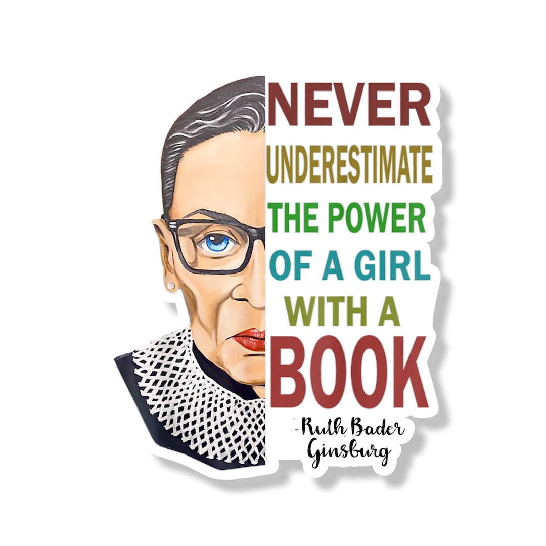Ruth Bader Ginsburg Quote Vinyl Decal | RBG Book Die Cut Sticker ...