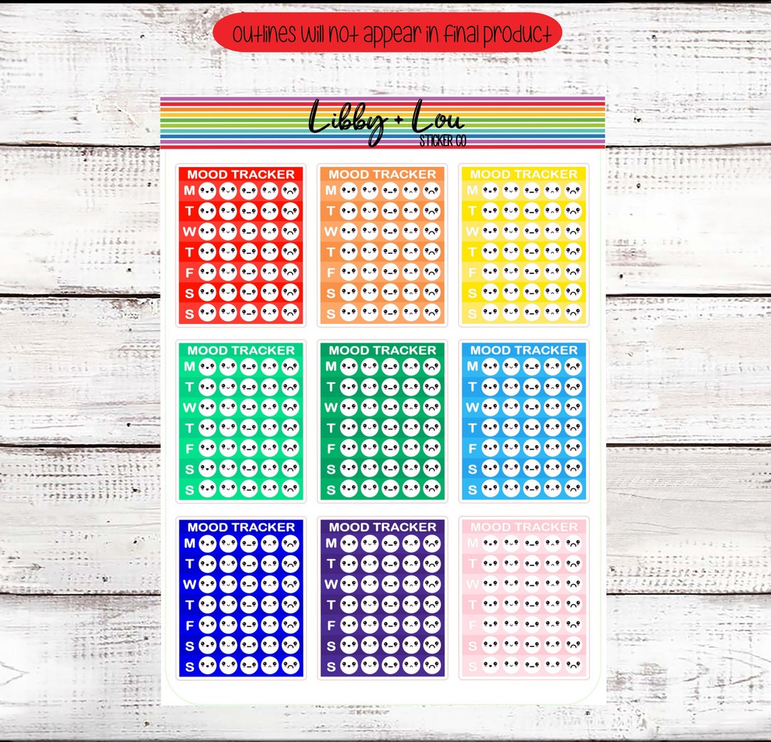 Planner Stickers | Weekly Mood Tracker | Mental Health | Self Care ...
