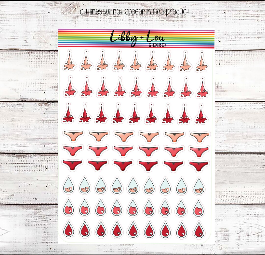 Period Tracker Planner Sticker | Menstrual Cycle Stickers | Shark Week ...