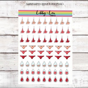 Period Tracker Planner Sticker | Menstrual Cycle Stickers | Shark Week ...