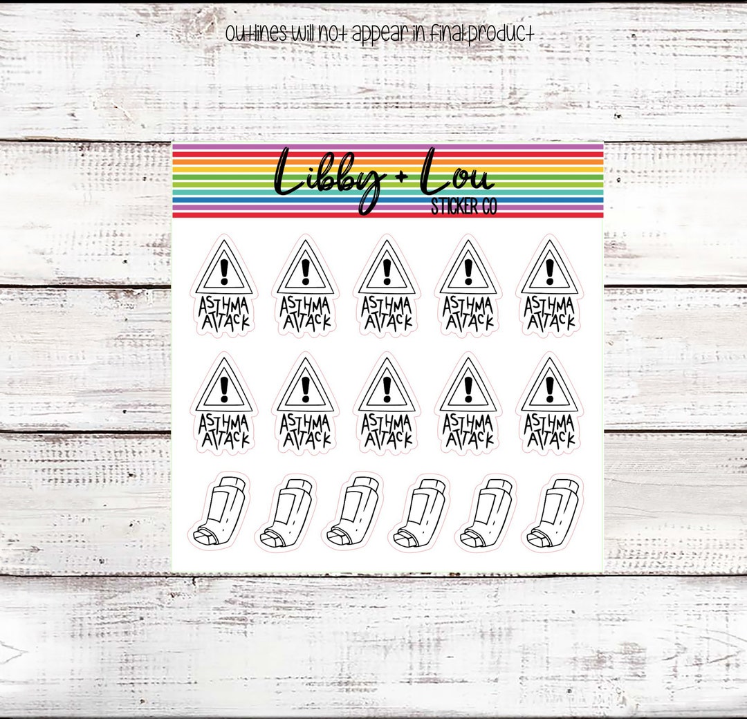 Asthma Attack Planner Sticker | Inhaler | Asthmatic | Neutral Sticker ...