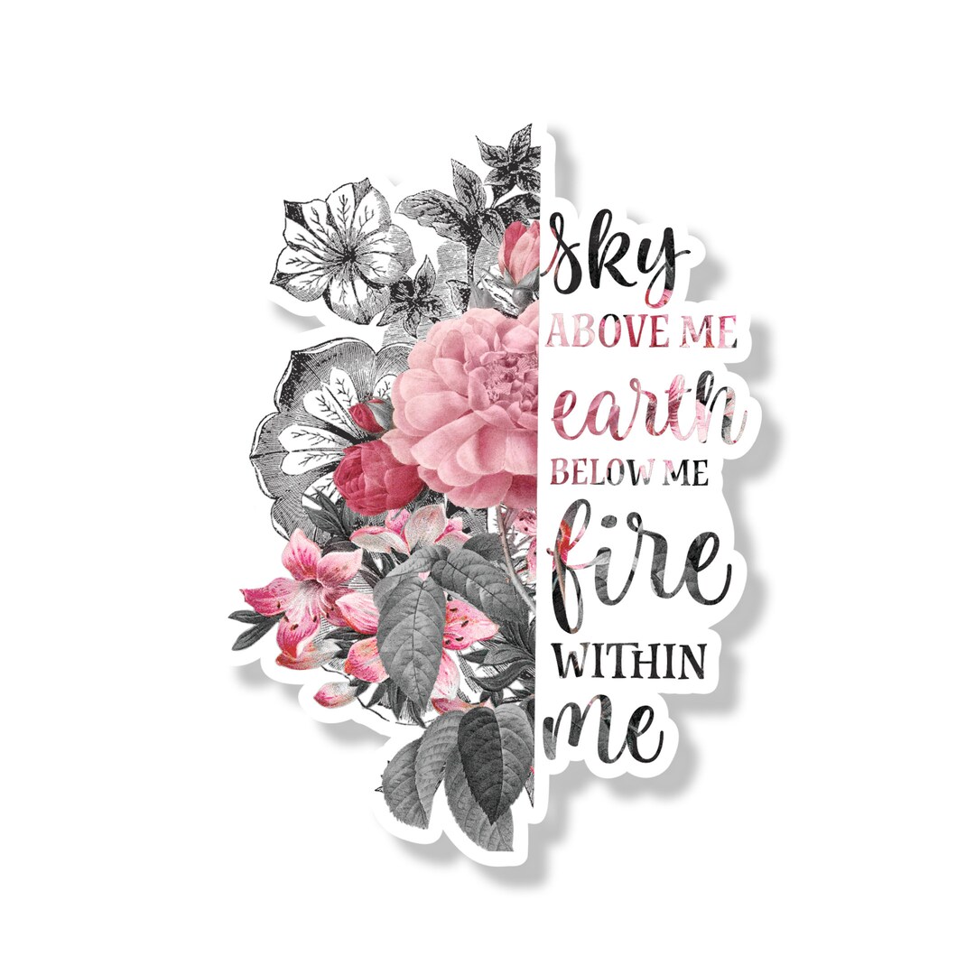 Fire Within Me Motivational Quote Vinyl Decal | Inspirational Saying ...