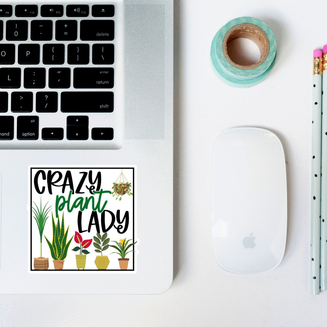 Crazy Plant Lady Vinyl Decal | Houseplants Vinyl Decal | Die Cut ...