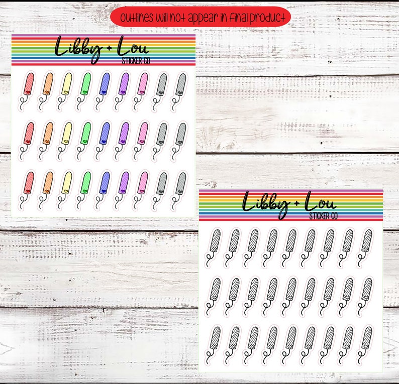 Period Tracker Planner Sticker Menstrual Cycle Stickers - Etsy