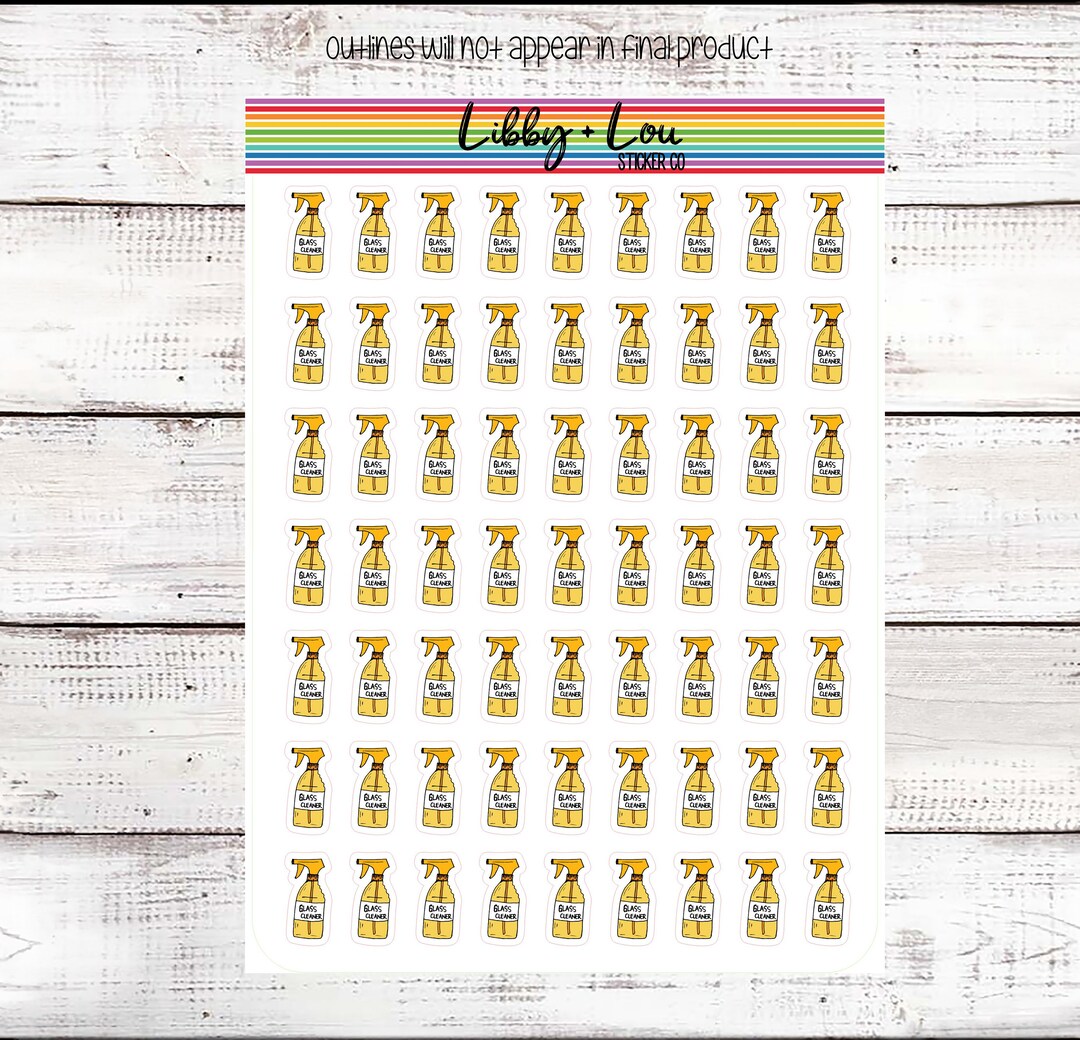 Cleaning Spray Planner Sticker | Libby and Lou Sticker Co - Etsy