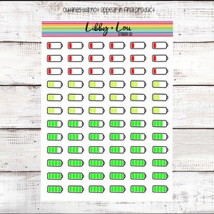 Energy Level Tracker Planner Sticker Mental Health Awareness - Etsy