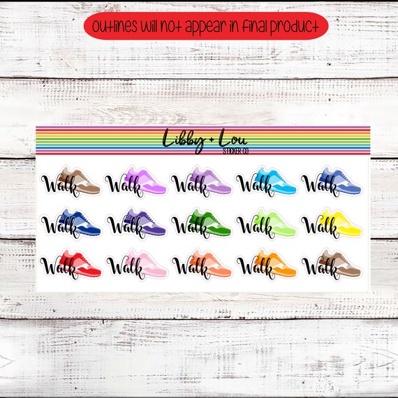 Walk Planner Sticker Exercise Gym Hiking Nature | Etsy