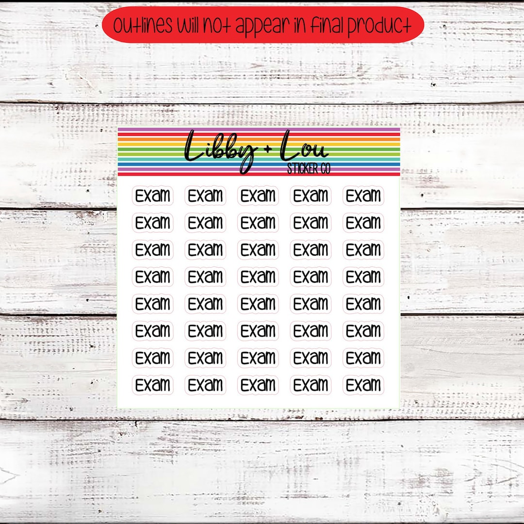 Planner Sticker | Exam or Test | College | Teacher Planner | Academic ...