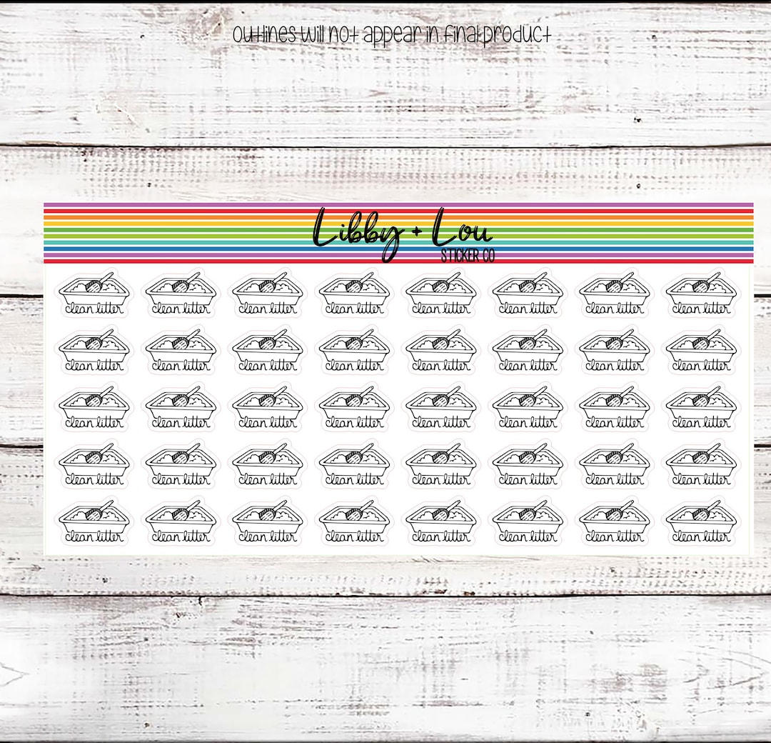 Cat Litter Planner Sticker | Kitty Litter | Kitten | Scoop the Poop ...