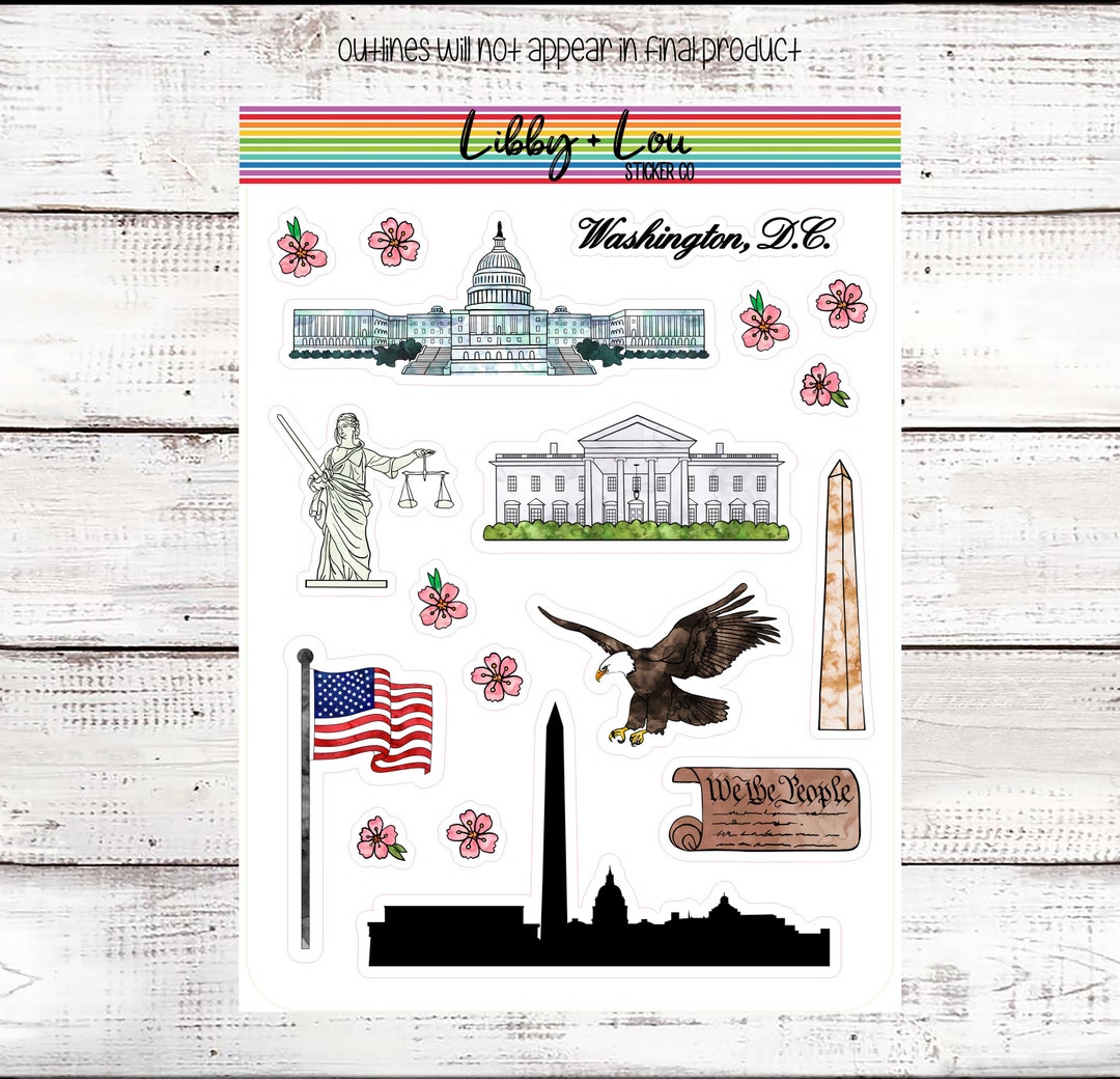 Washington D.C. Travel Planner Sticker | Scrapbooking | Vacation ...