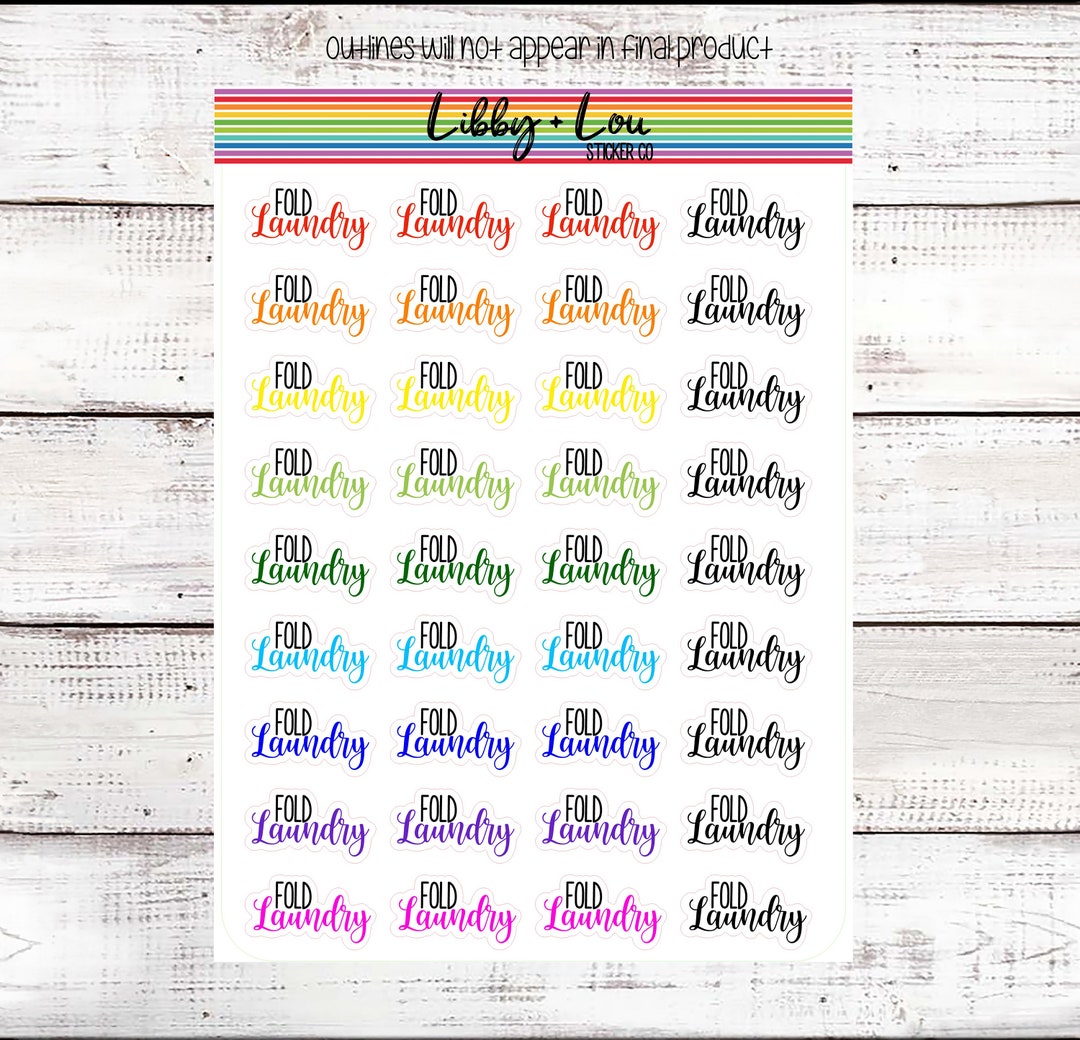 Fold Laundry Planner Sticker | Libby and Lou Sticker Co - Etsy