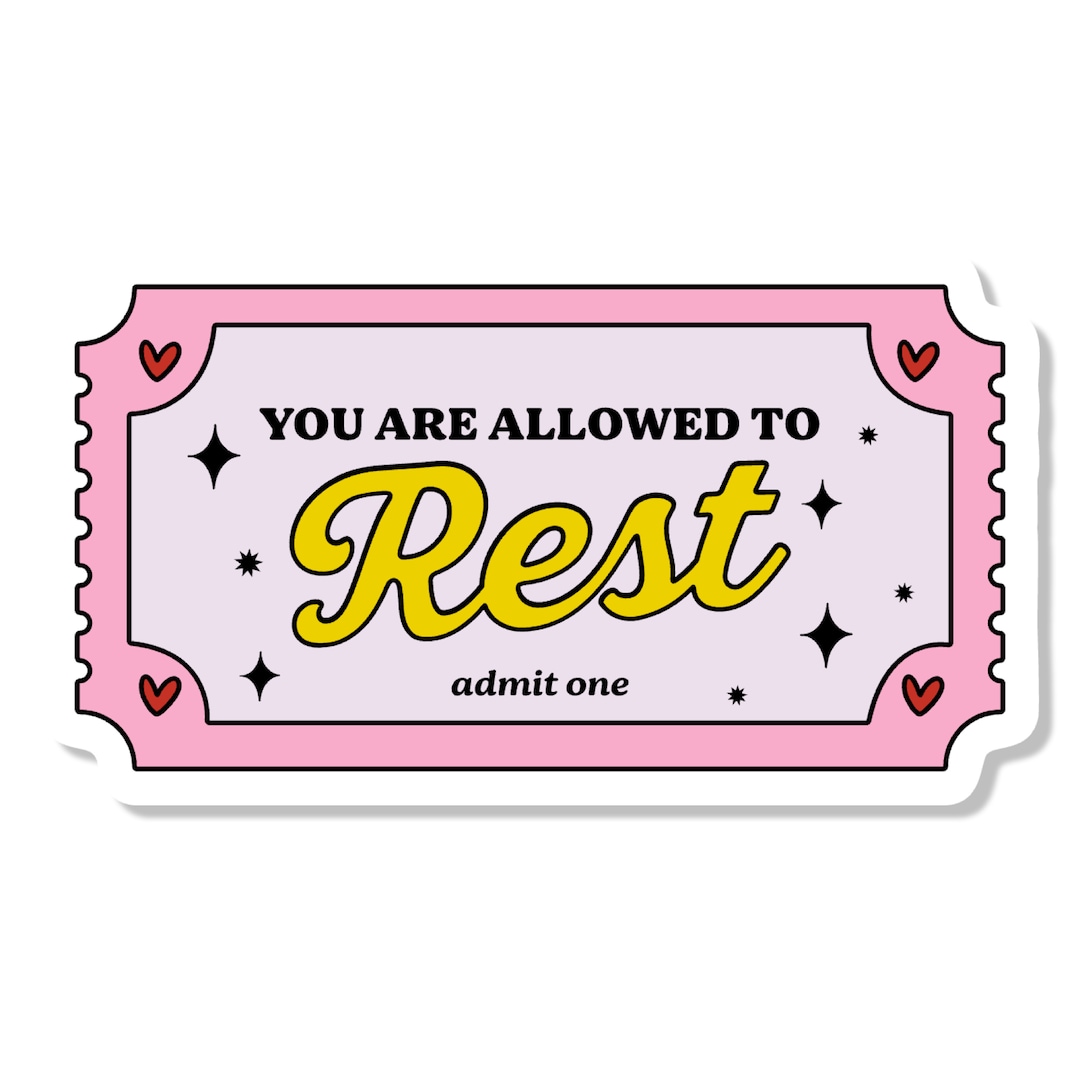 You Are Allowed to Rest Vinyl Decal | Mental Health Matters Laptop ...
