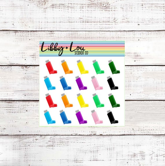 Planner Sticker Asthma Inhaler Lungs Asthmatic Erin | Etsy