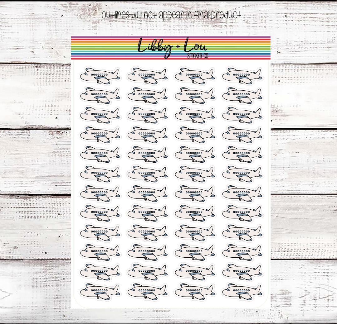 Airplanes Travel Flight Planner Sticker | Libby and Lou Sticker Co - Etsy