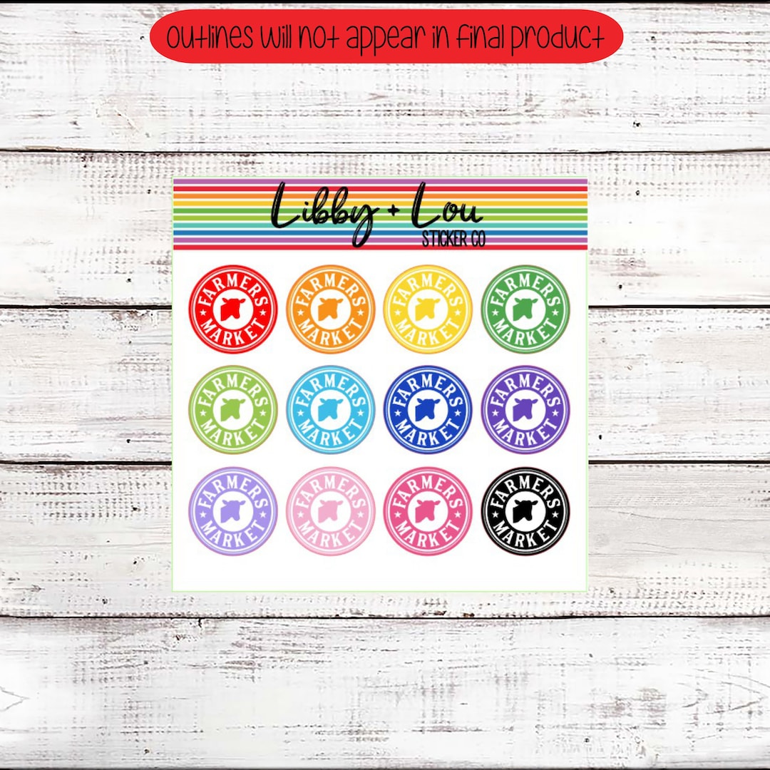 Farmers Market Planner Stickers | Fresh Fruits and Vegetables - Etsy