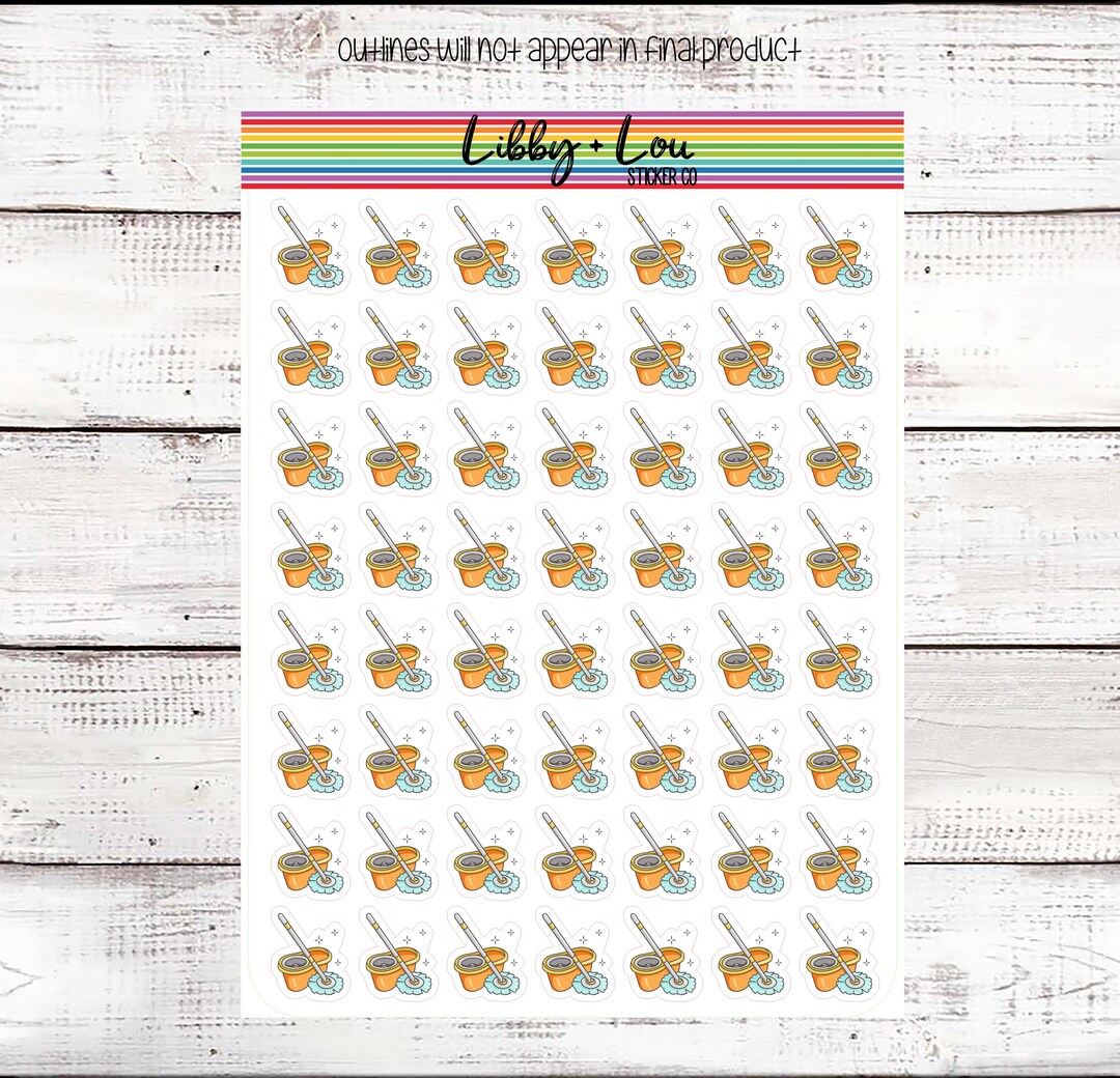 Spin Mops Planner Sticker | Libby and Lou Sticker Co - Etsy