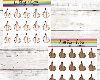 Mini Middle Finger Stickers - Etsy