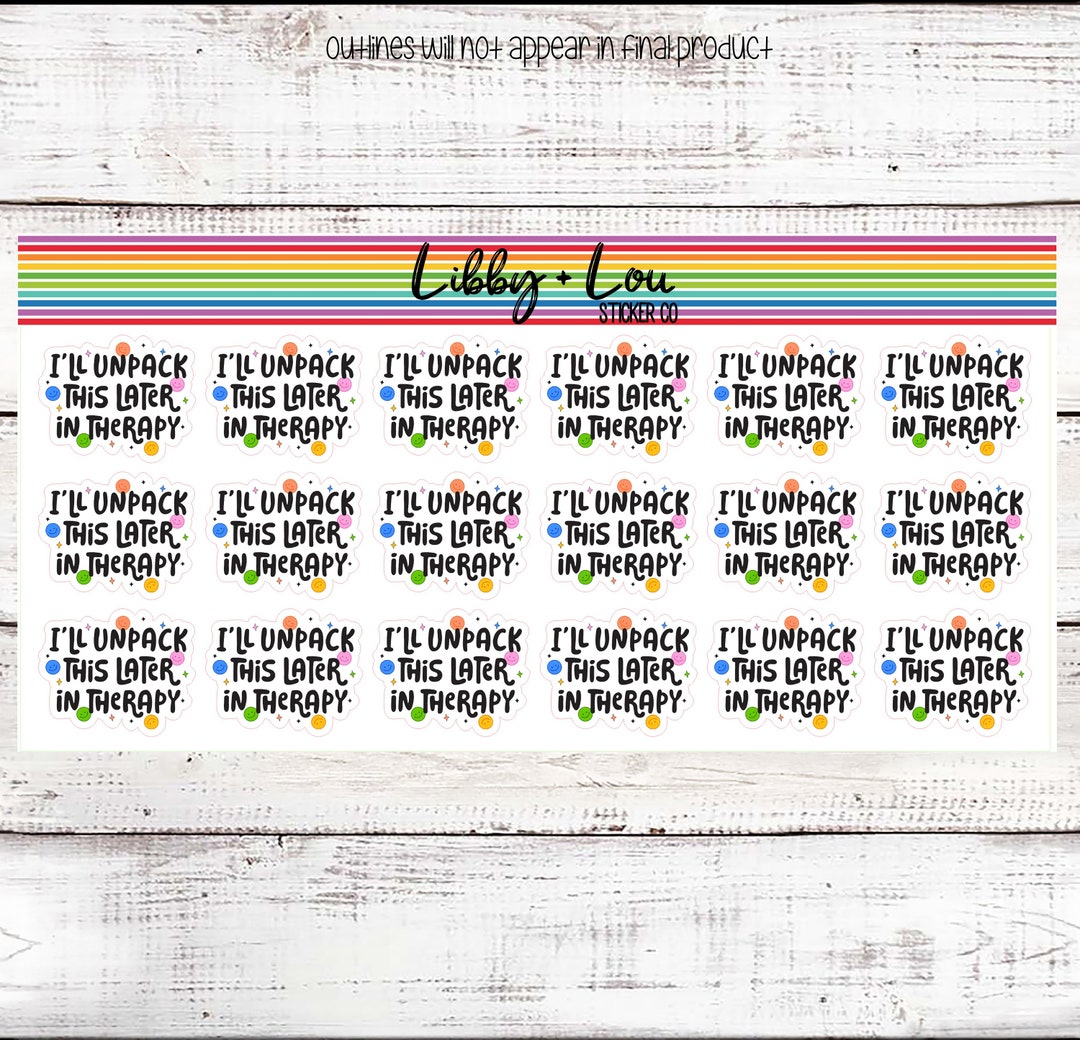 Funny Therapy Planner Stickers | Mental Health Awareness | Libby and ...