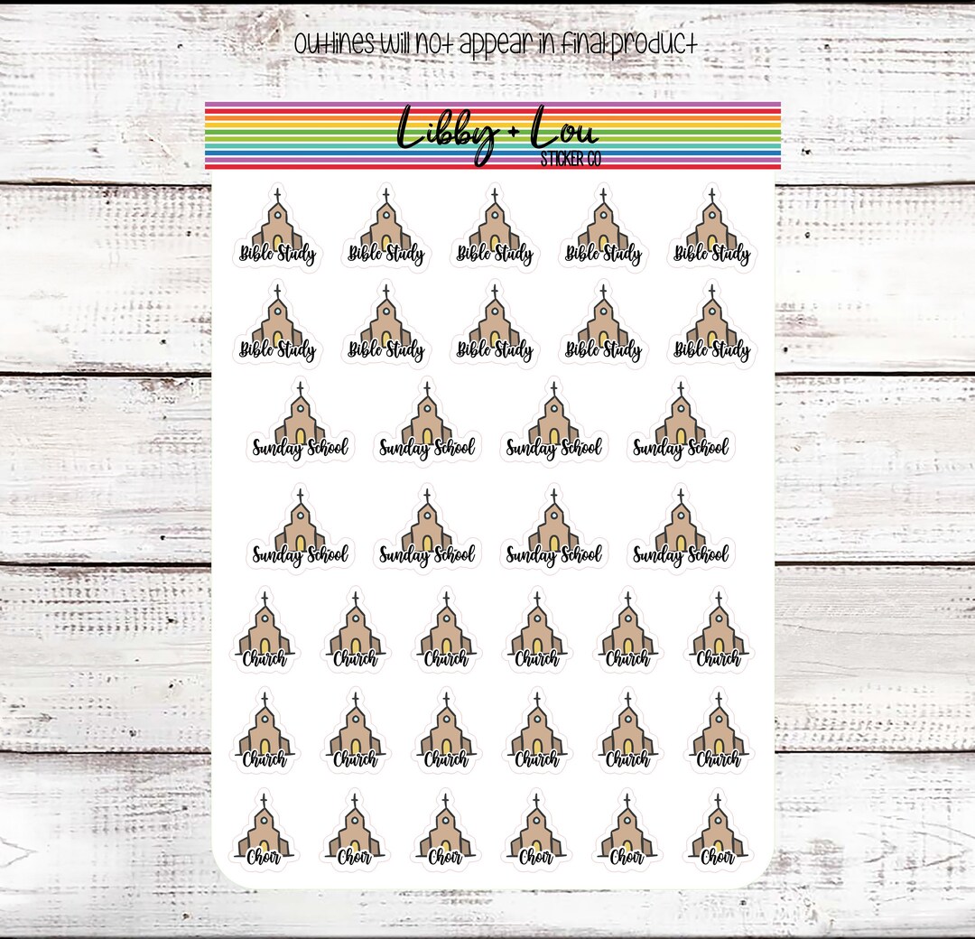 Church Variety Planner Stickers | Bible Study | Choir | Sunday School ...