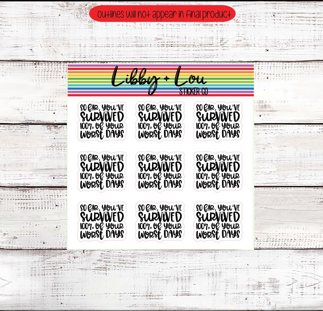 You've Survived Planner Stickers | Mental Health | Self Care | Quote ...