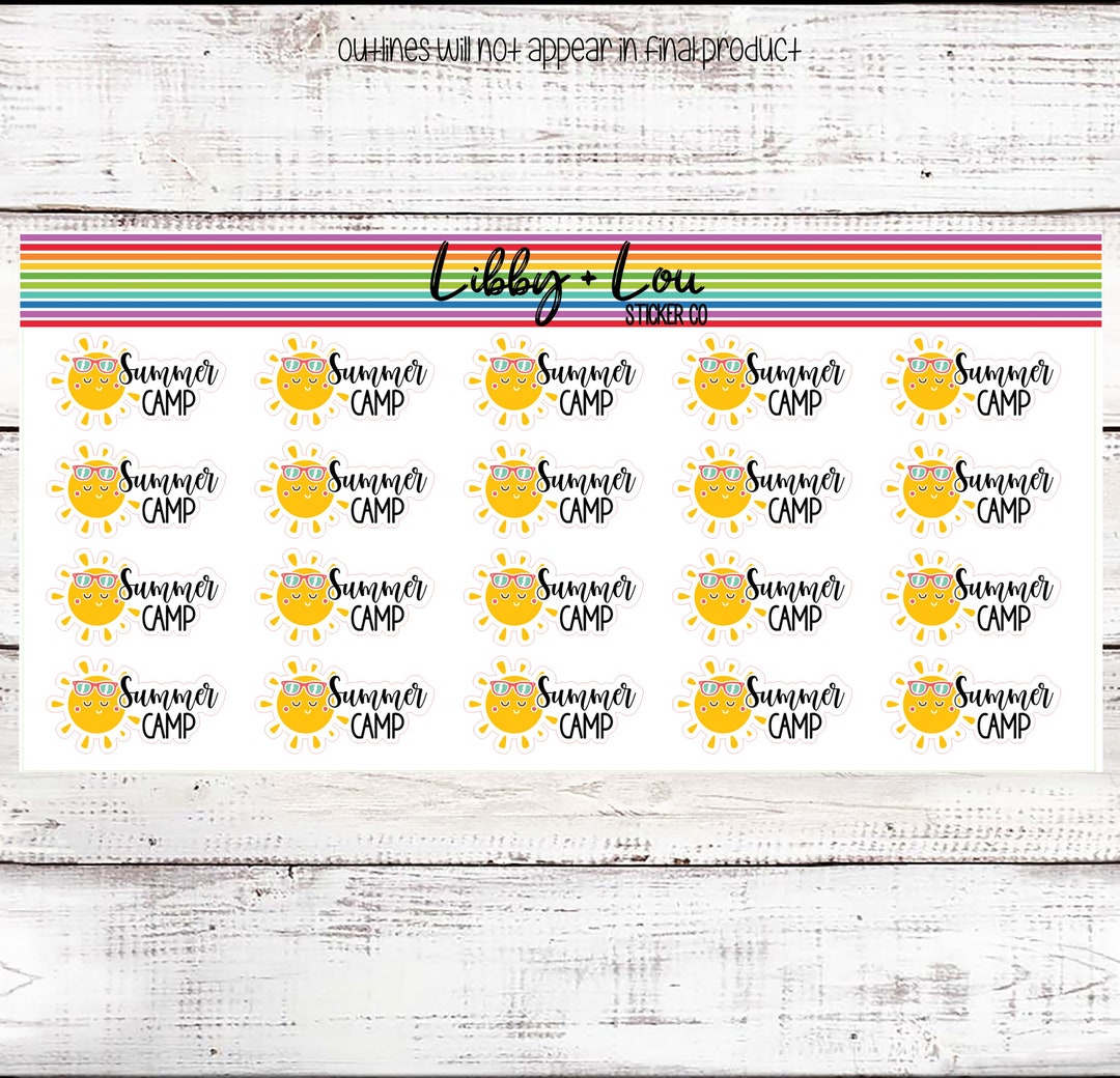 Kids Summer Camp Planner Sticker | Libby and Lou Sticker Co - Etsy