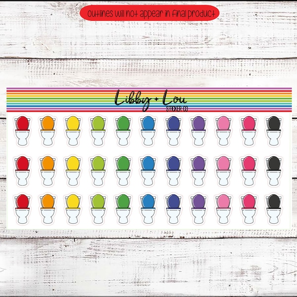 Clean Toilet Stickers - Etsy