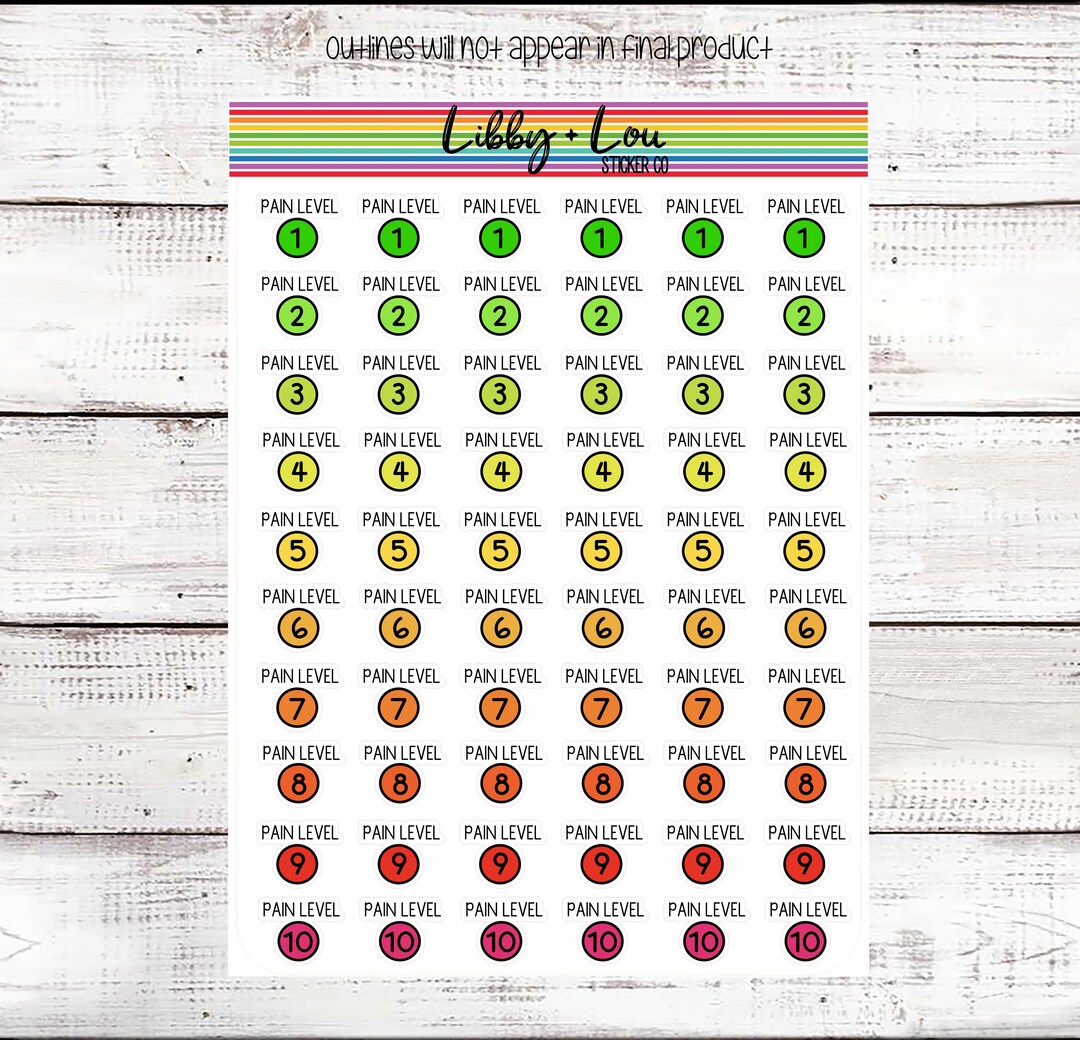 Chronic Pain Planner Sticker Pain Tracker Fibromyalgia Wellness Sticker ...