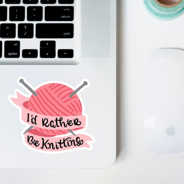 Knitting Vinyl Decal - Etsy