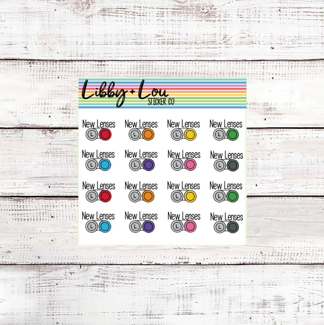 Contact Lens Planner Sticker Change Lenses Icon Sticker - Etsy