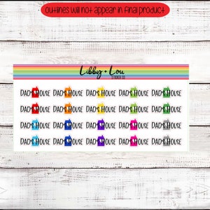 Dad's House Planner Sticker | Mom's House | Custody Sticker - Etsy